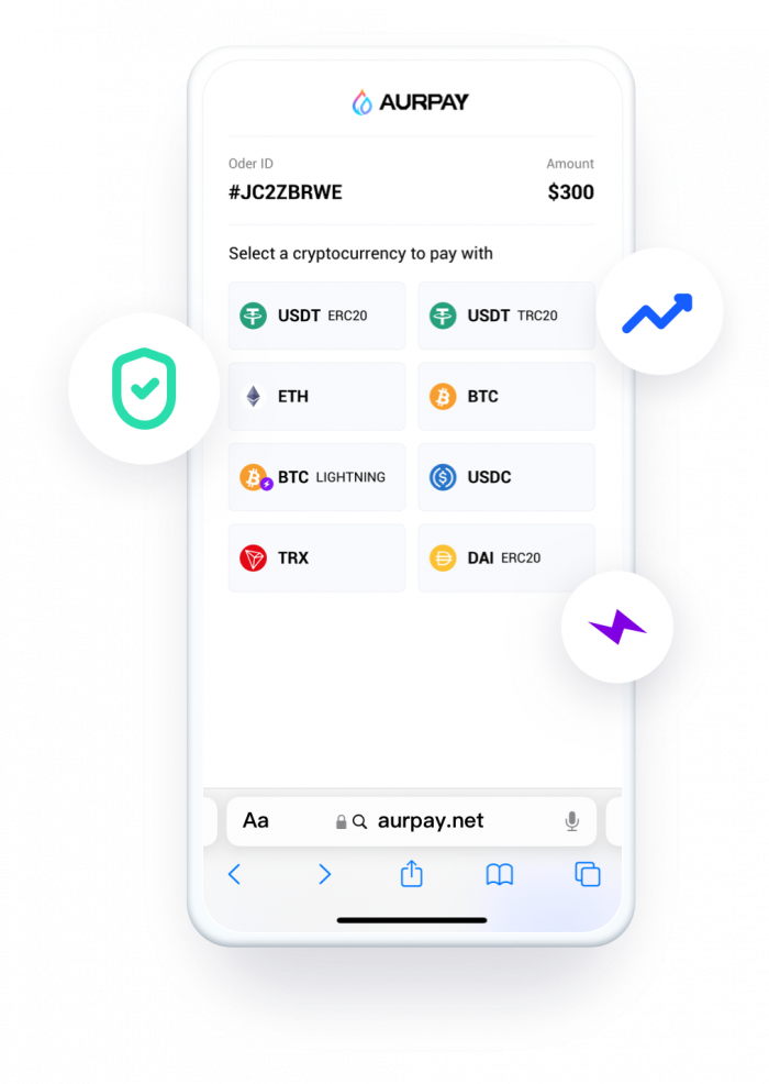 Accept Bitcoin lightning Payments | Aurpay